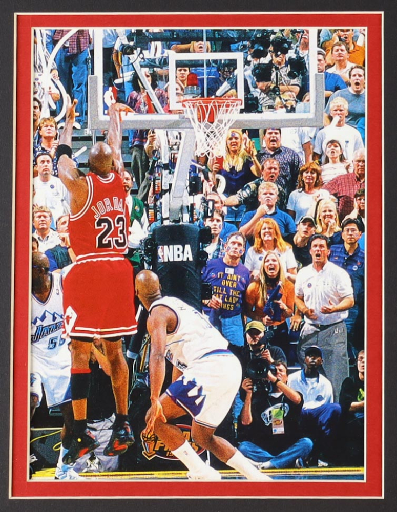 Michael Jordan Custom Framed Jersey Display With (2) Photos & (2) Cloth ...