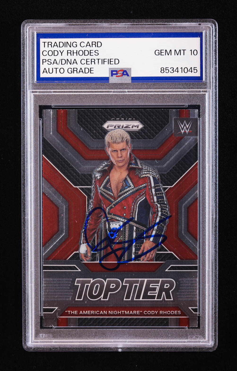 Cody Rhodes Signed 2023 Panini Prizm WWE Top Tier Prizms Green #17 "The ...