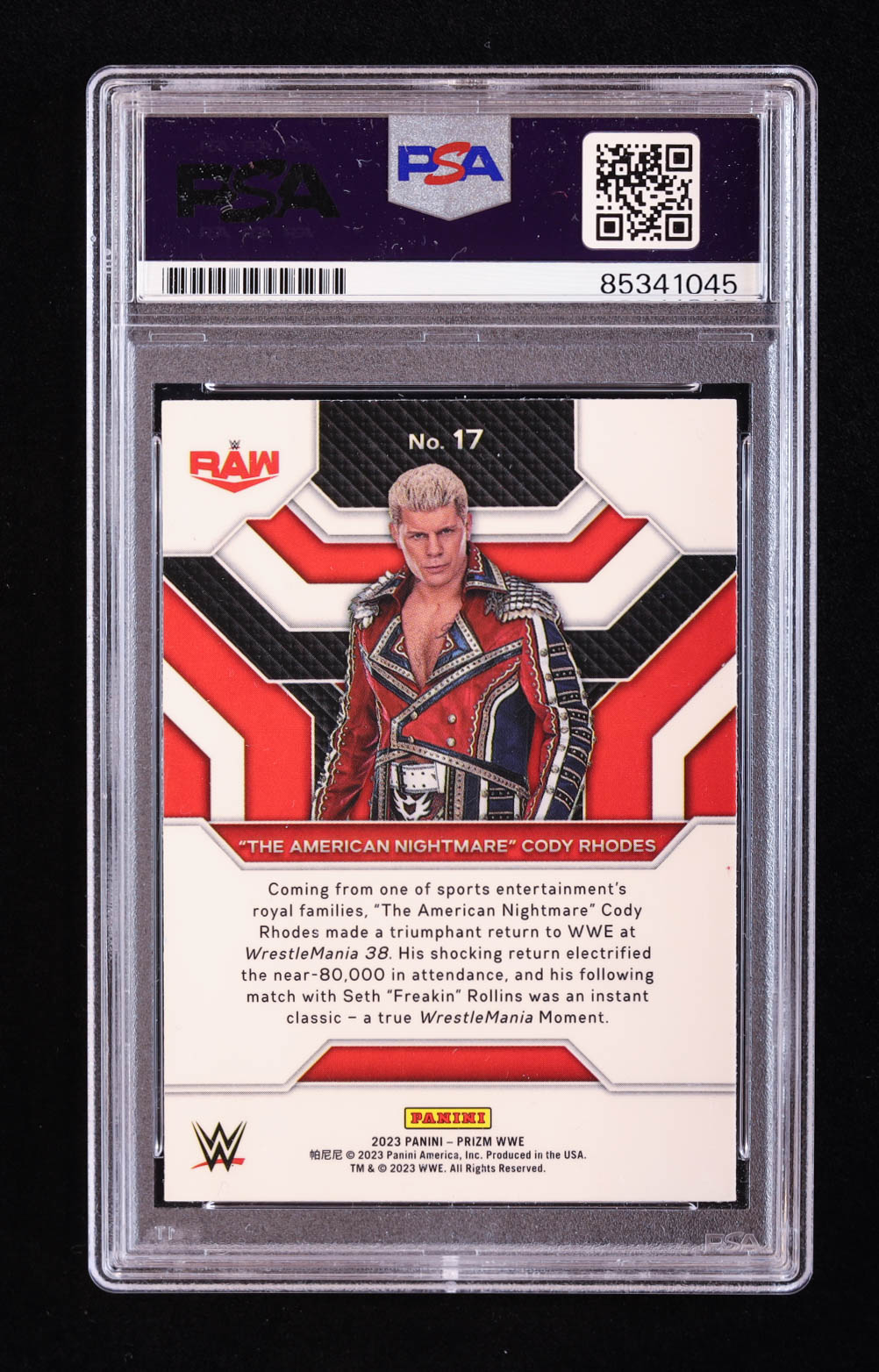 Cody Rhodes Signed 2023 Panini Prizm WWE Top Tier Prizms Green #17 "The ...