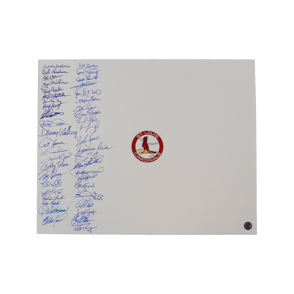 Cardinals 16x20 Photo Signed by (44) with Art Mahaffey, Tito Landrum ...