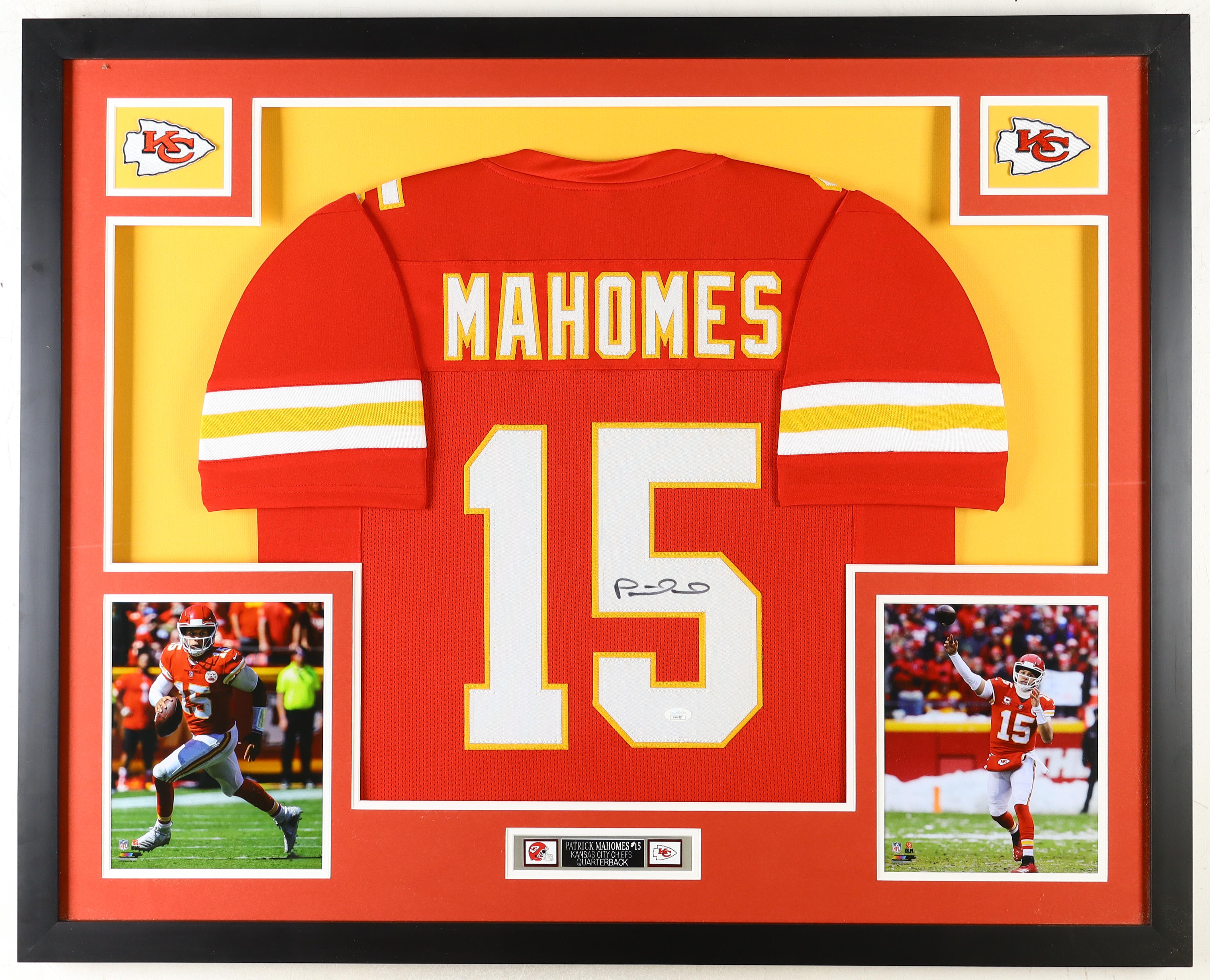 Patrick Mahomes Signed Custom Framed Jersey (JSA) | Pristine Auction