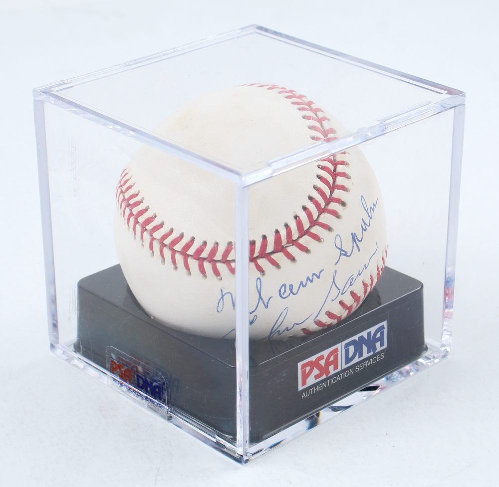 Warren Spahn & Johnny Sain Signed ONL Baseball (PSA) | Pristine Auction
