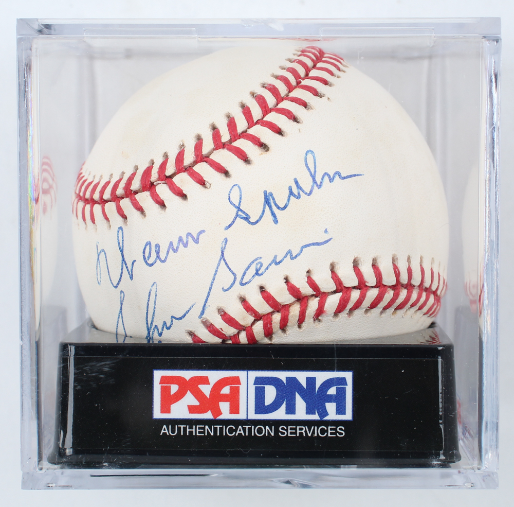 Warren Spahn & Johnny Sain Signed ONL Baseball (PSA) | Pristine Auction