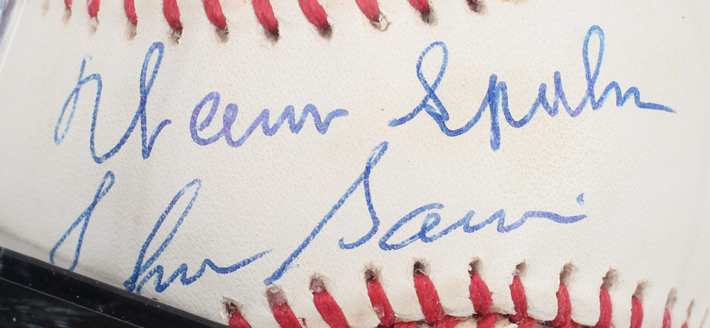 Warren Spahn & Johnny Sain Signed ONL Baseball (PSA) | Pristine Auction