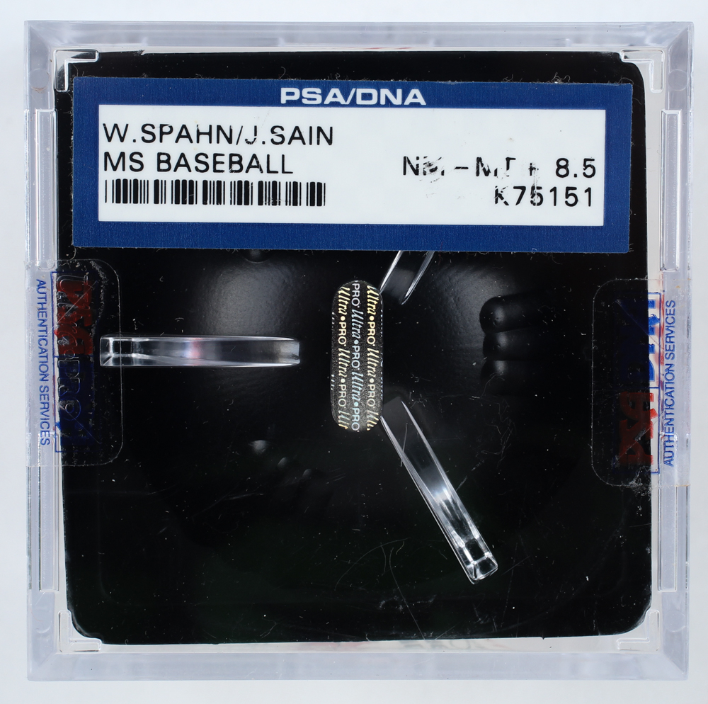 Warren Spahn & Johnny Sain Signed ONL Baseball (PSA) | Pristine Auction