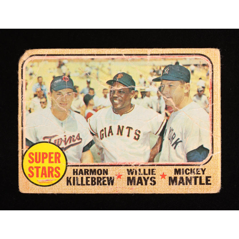 Harmon Killebrew / Willie Mays / Mickey Mantle 1968 Topps #490 / Super ...