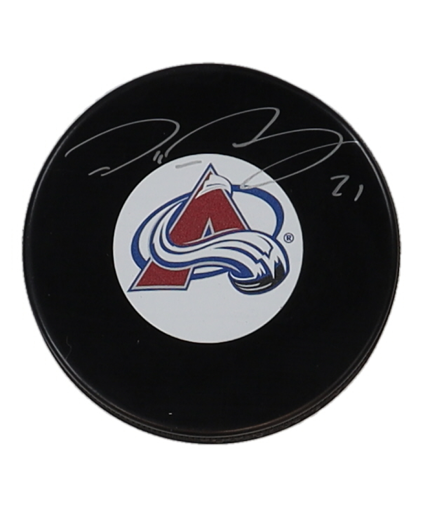 Peter Forsberg Signed Avalanche Logo Hockey Puck (COJO) | Pristine Auction
