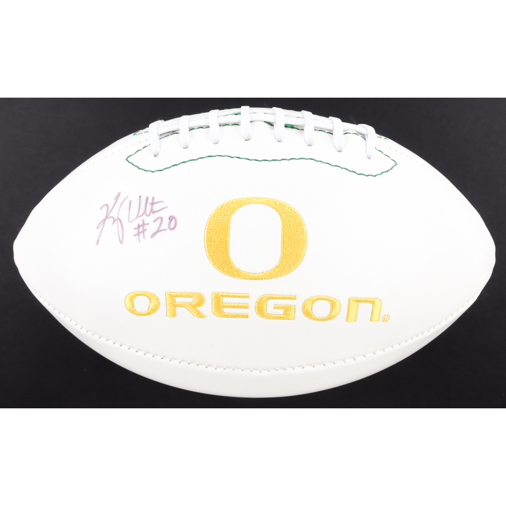Kenny Wheaton Signed Oregon Ducks Logo Football (JSA) | Pristine Auction