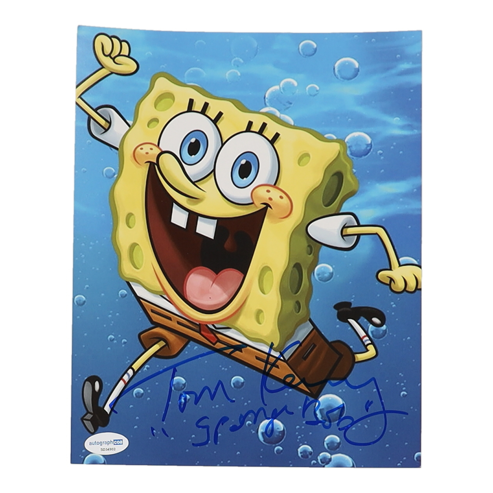 Tom Kenny Signed "Spongebob Squarepants" 8x10 Photo Inscribed ...