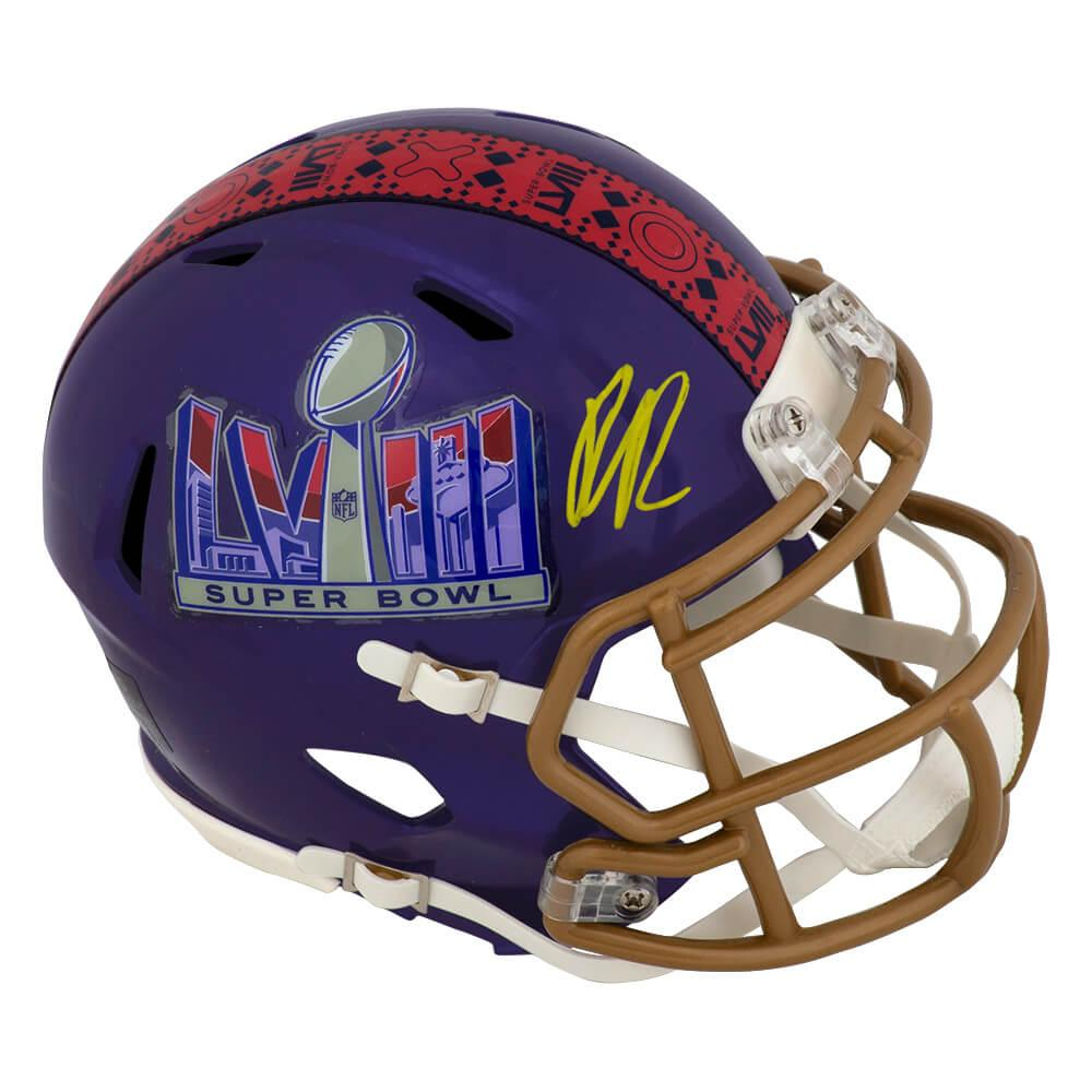 Rashee Rice Signed Super Bowl LVIII Logo Speed Mini Helmet (JSA ...