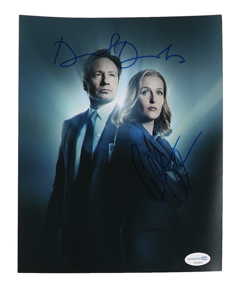 David Duchovny & Gillian Anderson Signed "The X-Files" 8x10 Photo ...