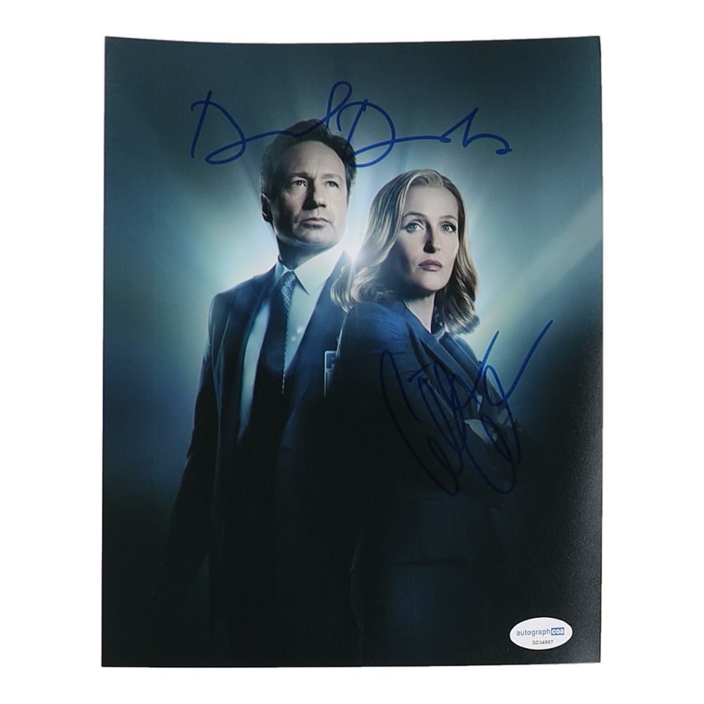 David Duchovny & Gillian Anderson Signed "The X-Files" 8x10 Photo ...