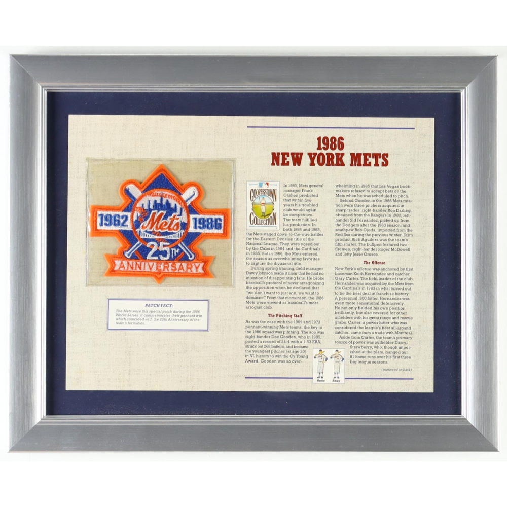 1986 Mets Uniform Patch Custom Framed Display | Pristine Auction
