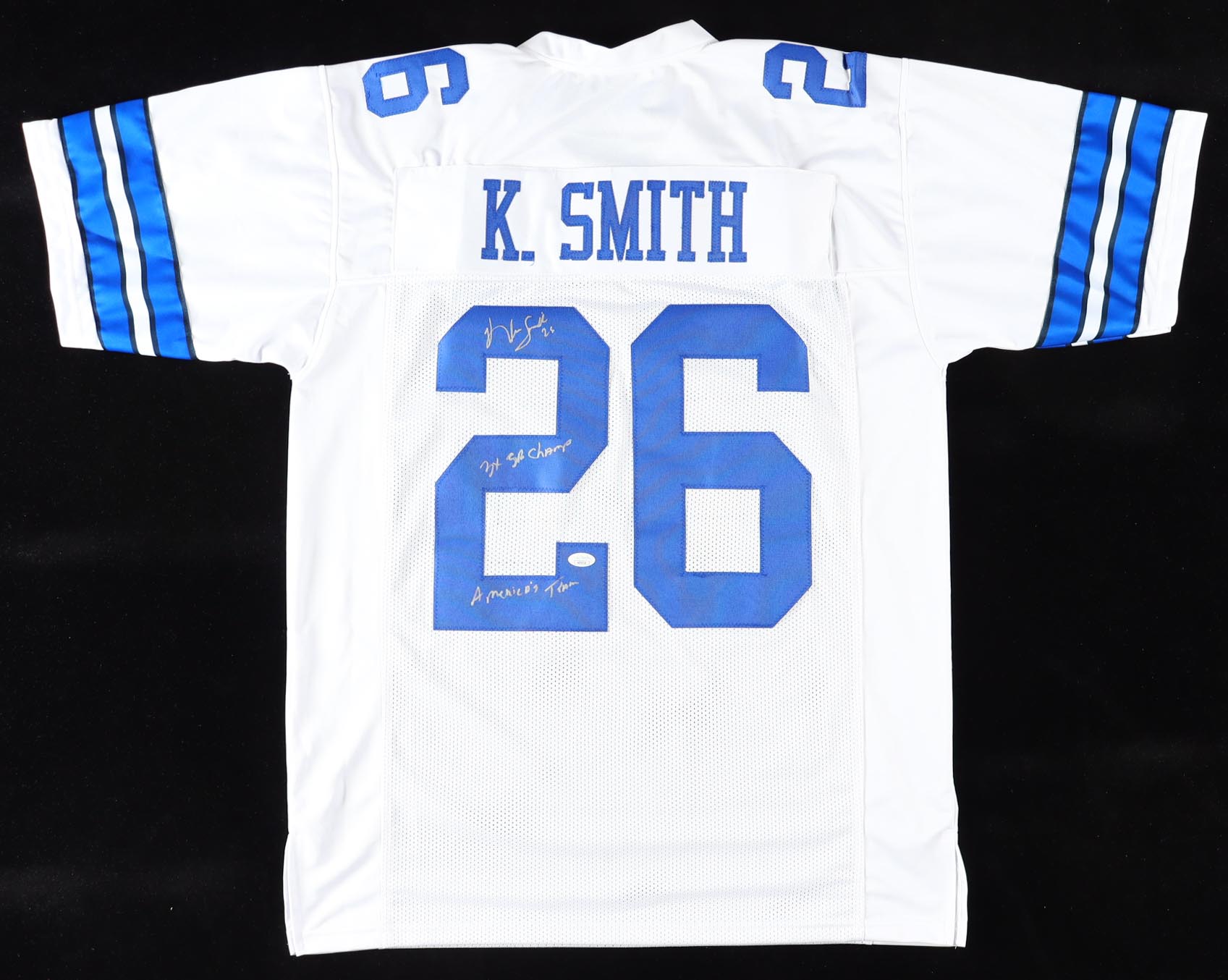 Kevin Smith Signed Jersey Inscribed "3x SB Champ" & "America's Team ...