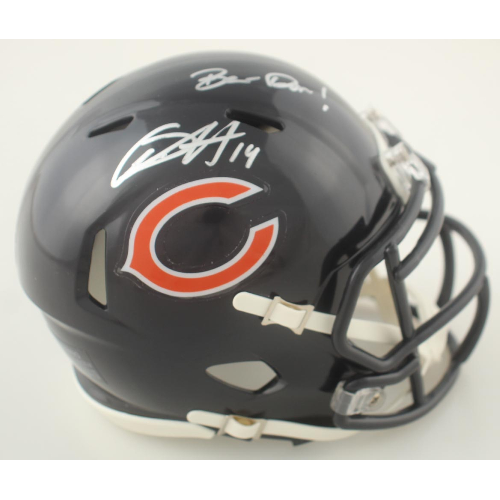 Gerald Everett Signed Bears Speed Mini Helmet Inscribed "Bear Down ...