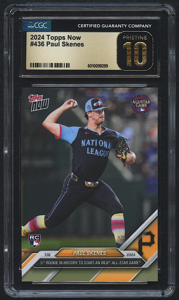 Paul Skenes 2024 Topps Now #436 All-Star Game RC (CGC 10 | Black Label) | Pristine Auction