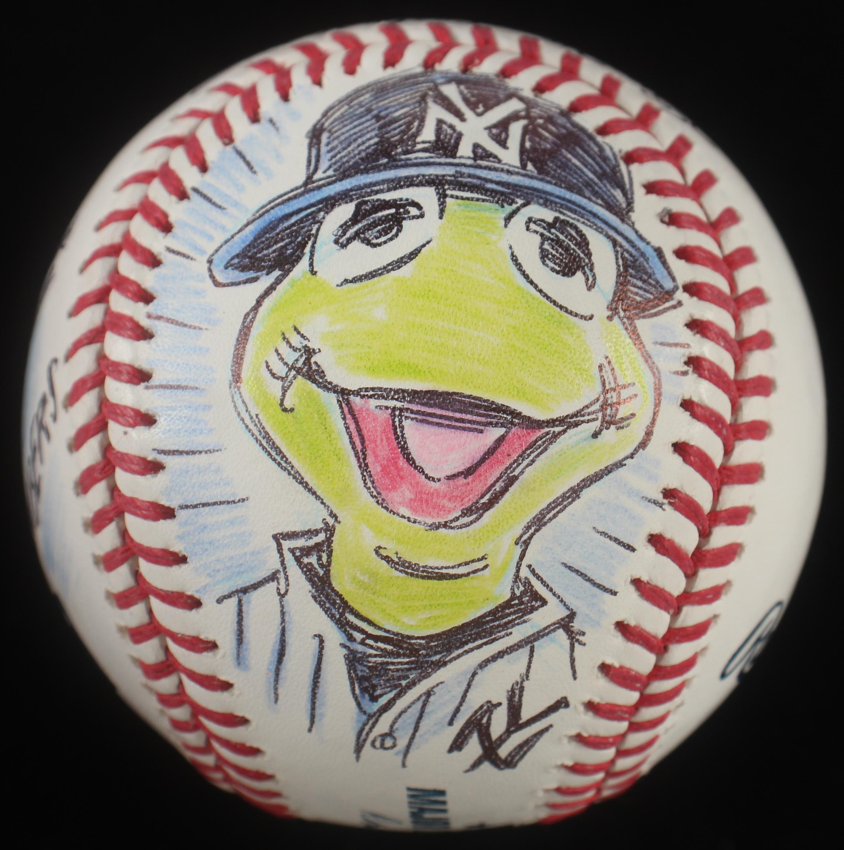 Guy Gilchrist Signed OML Baseball With Original Jim Henson's "Muppets ...