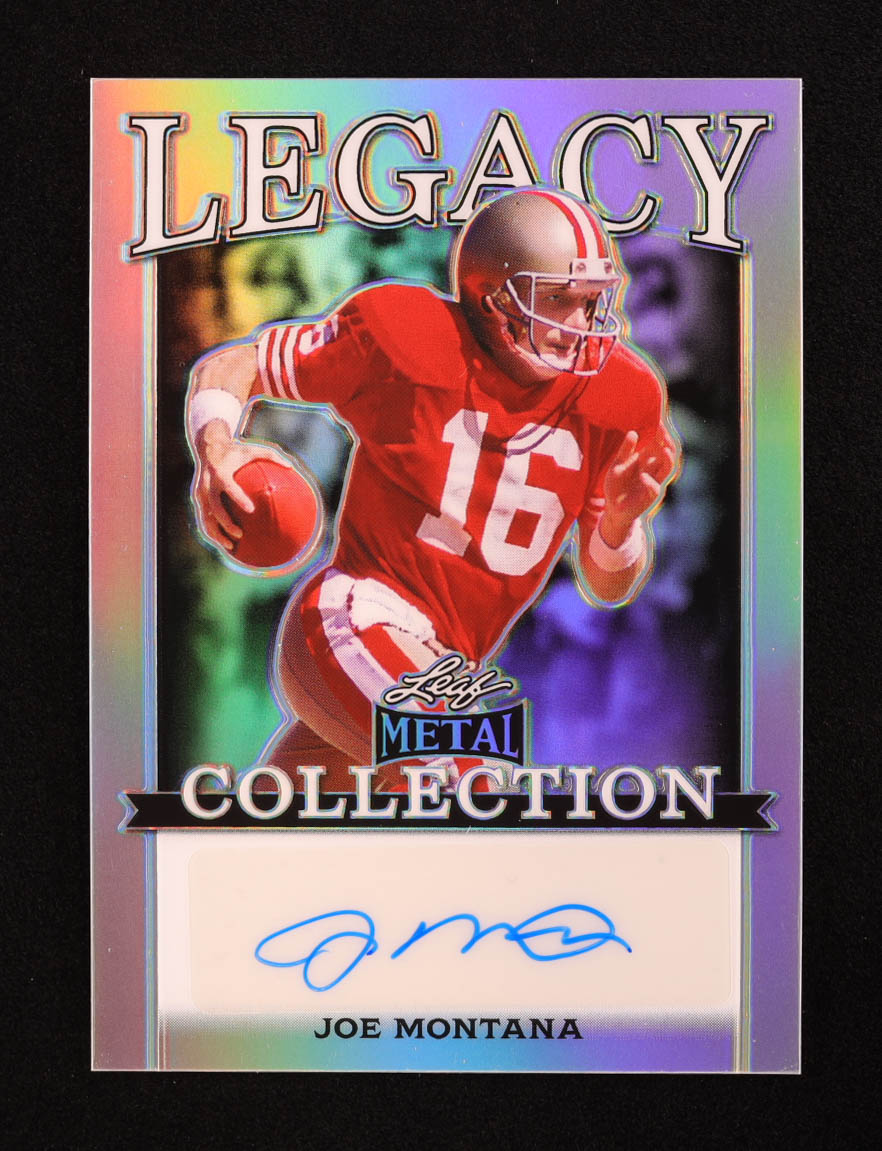 Joe Montana 2024 Leaf Legacy Collection #BA-JM14 Autograph Silver Prismatic SP Variation #9/35 ...
