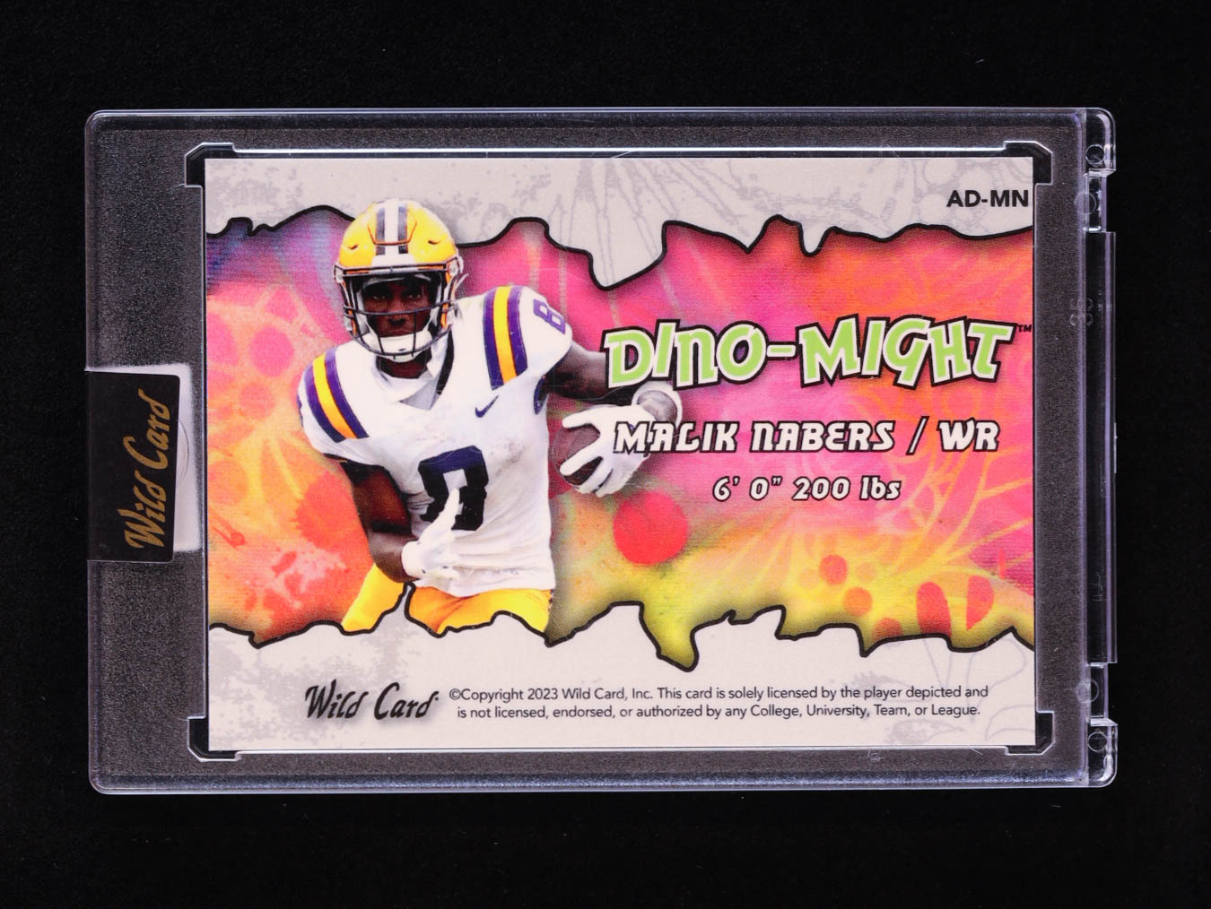 Malik Nabers 2023 Wild Card Alumination Dino-Might Mojo Blue #ADMN RC ...