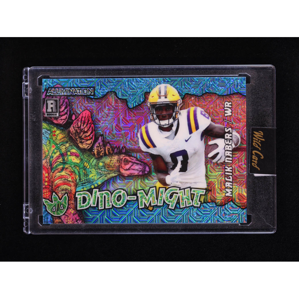 Malik Nabers 2023 Wild Card Alumination Dino-Might Mojo Blue #ADMN RC ...