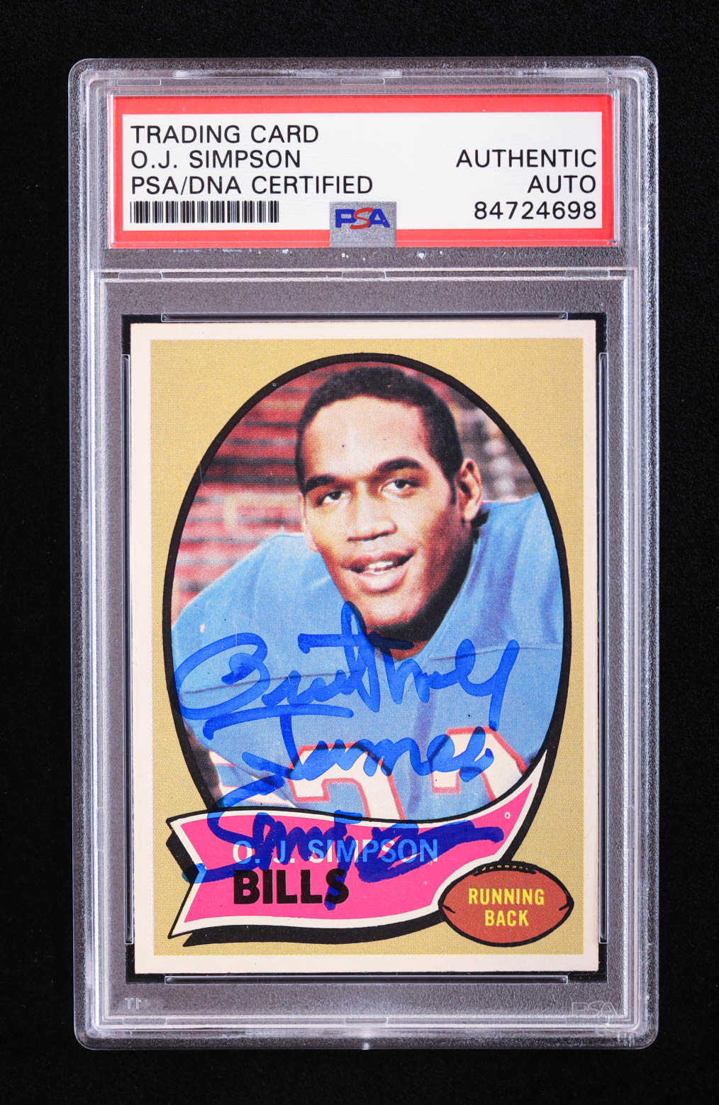 O. J. Simpson Signed 1970 Topps #90 RC (PSA) | Pristine Auction