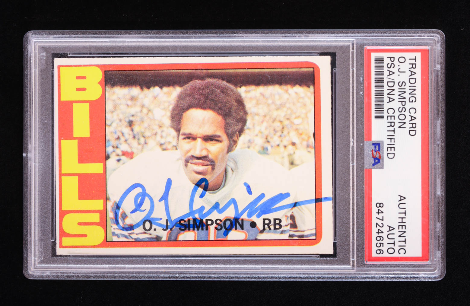 O.J. Simpson Signed 1972 Topps #160 (PSA) | Pristine Auction