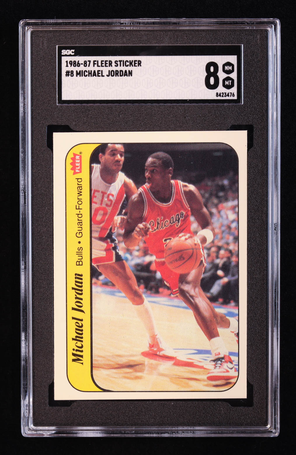 Michael Jordan 1986-87 Fleer Stickers #8 RC (SGC 8) | Pristine Auction