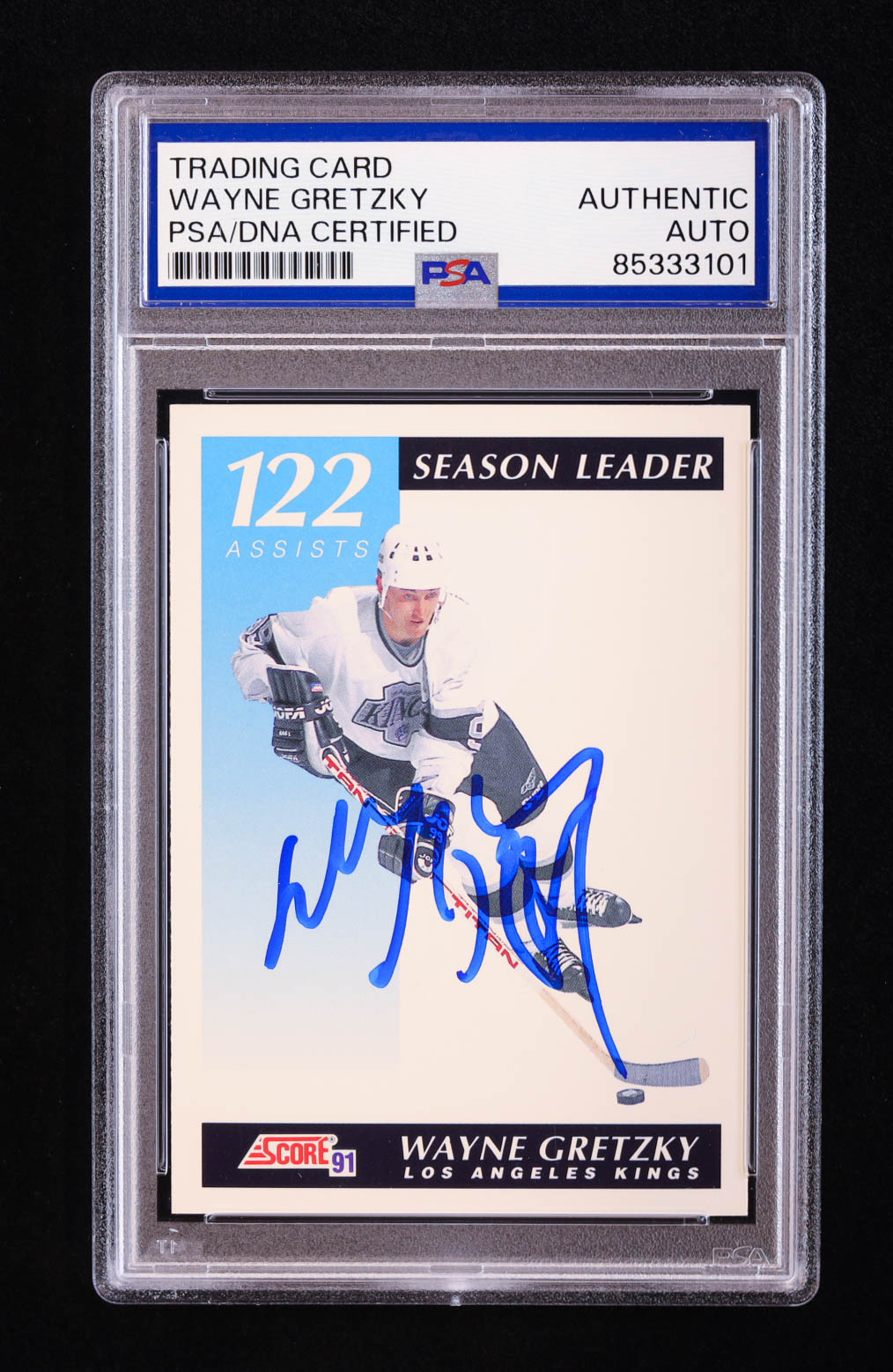 Wayne Gretzky Signed 1991-92 Score Canadian English #295 SL (PSA) | Pristine Auction