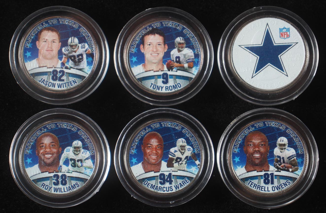 Dallas Cowboys Set of (6) Colorized U.S. Coin Set | Pristine Auction