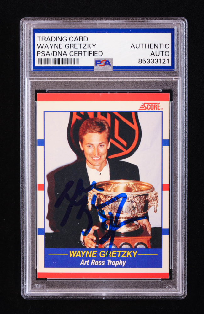 Wayne Gretzky Signed 1990-91 Score Canadian #361 Ross (PSA) | Pristine Auction