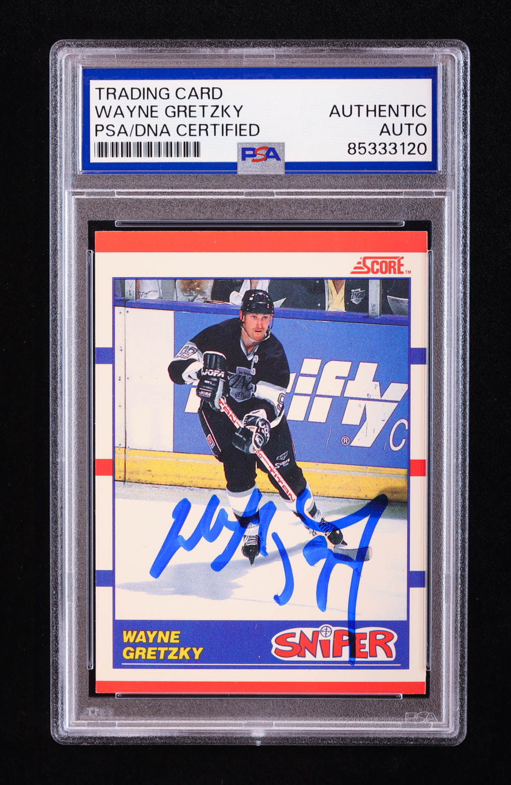 Wayne Gretzky Signed 1990-91 Score Canadian #336 Sniper (PSA) | Pristine Auction