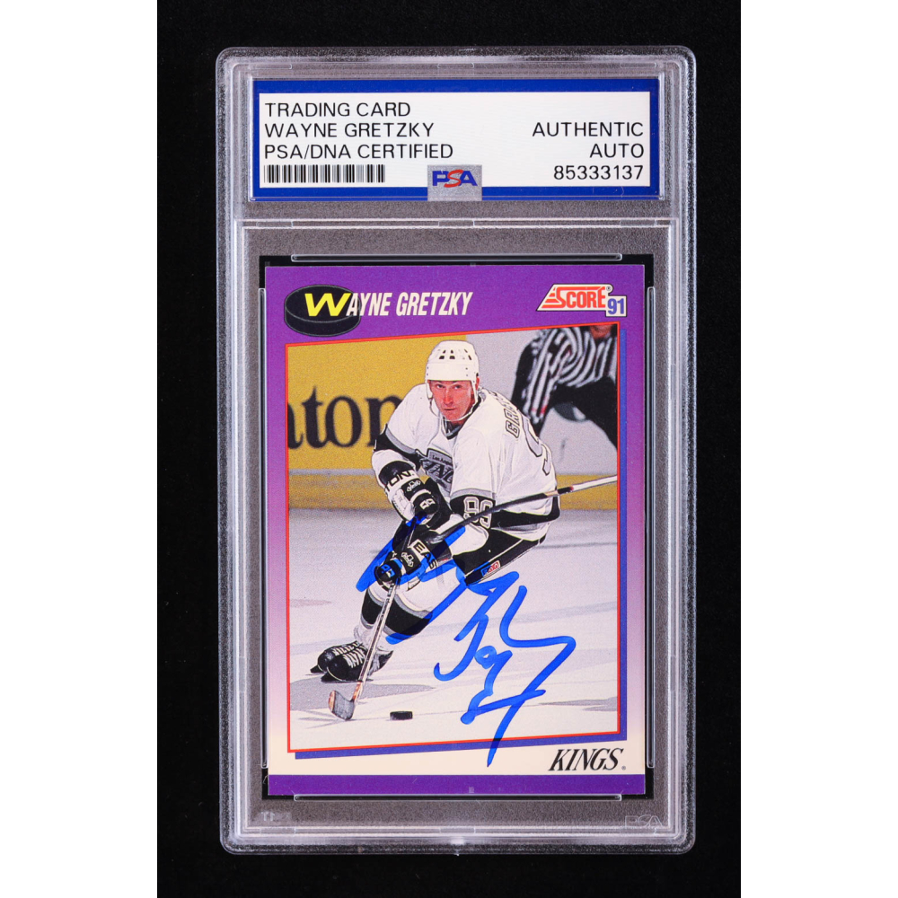 Wayne Gretzky Signed 1991-92 Score American #100 (PSA) | Pristine Auction