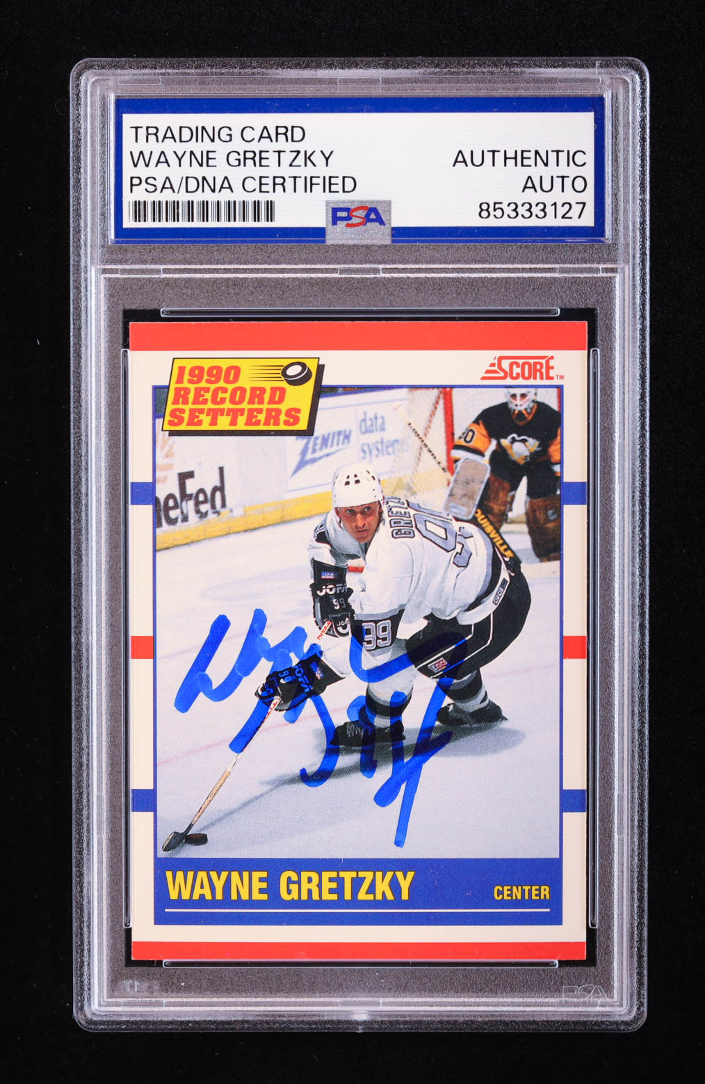 Wayne Gretzky Signed 1990-91 Score Canadian #347 RB (PSA) | Pristine Auction