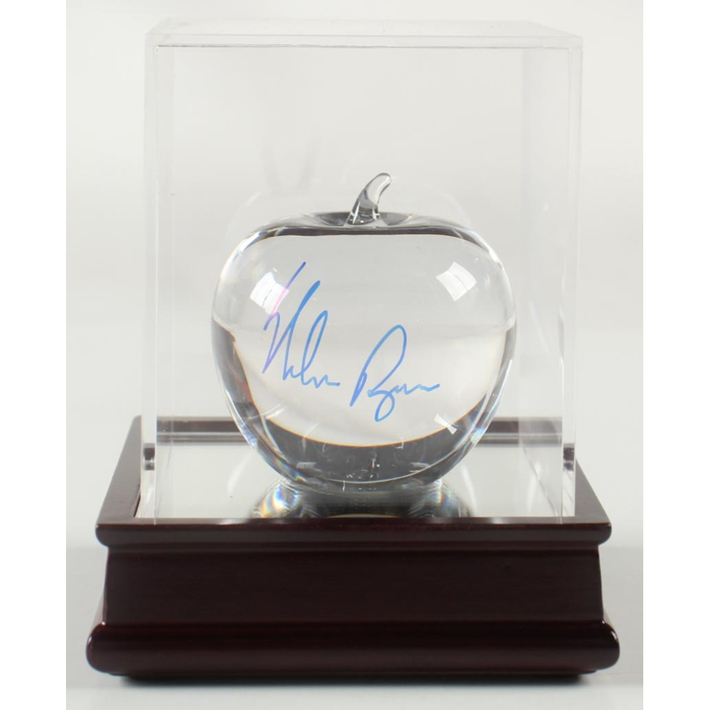 Nolan Ryan Signed Vintage Tiffany Lead Crystal Apple In Display Case ...