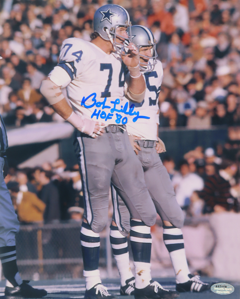 Bob Lilly Signed Cowboys 8x10 Photo Inscribed "HOF '80" (Schwartz ...