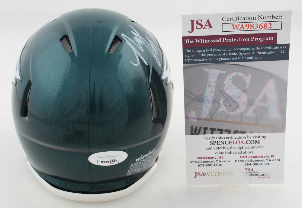 Nolan Smith Jr. Signed Eagles Speed Mini Helmet (JSA) | Pristine Auction