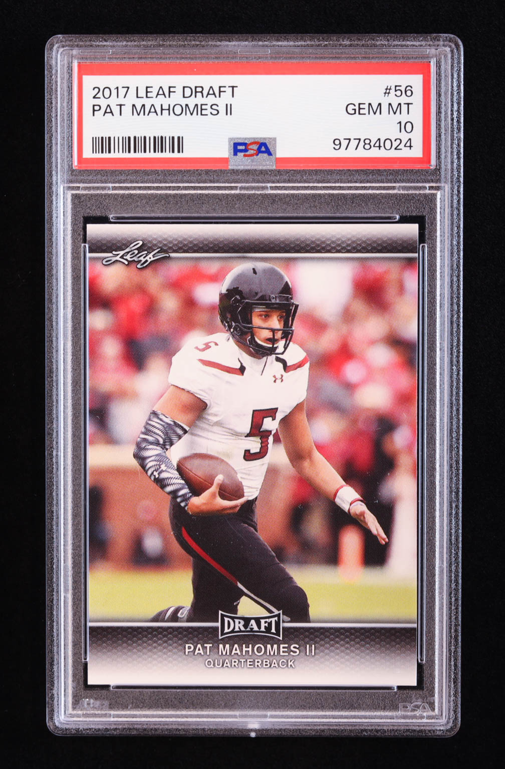 Patrick Mahomes II 2017 Leaf Draft #56 RC (PSA 10) | Pristine Auction