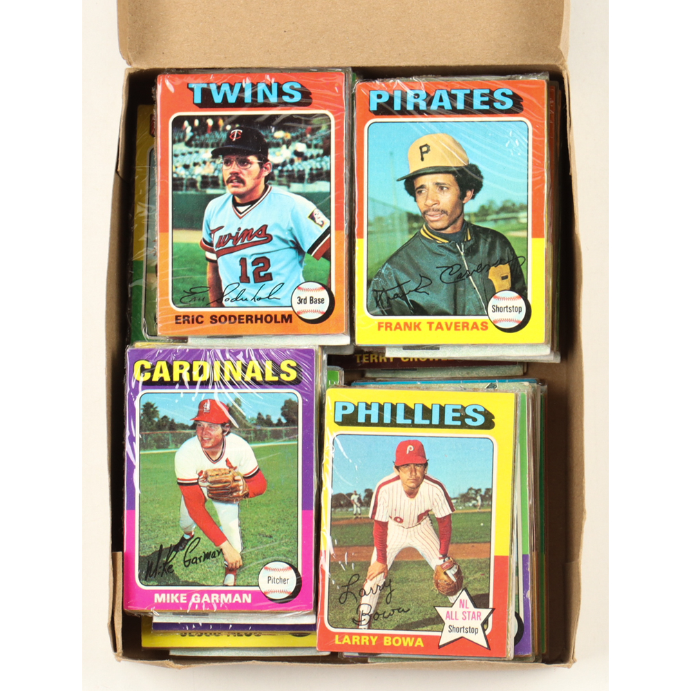 1975 Topps Baseball Cello Fun Pack Vending Box with (20) Packs ...