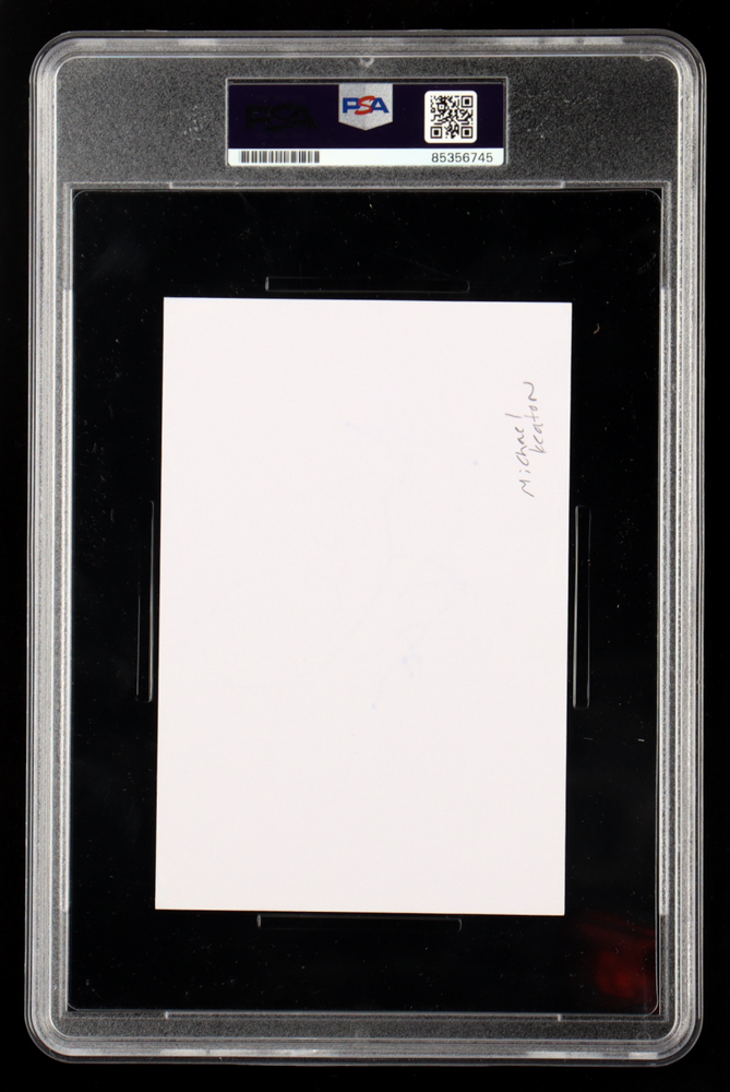 Michael Keaton Signed Index Card (PSA) | Pristine Auction