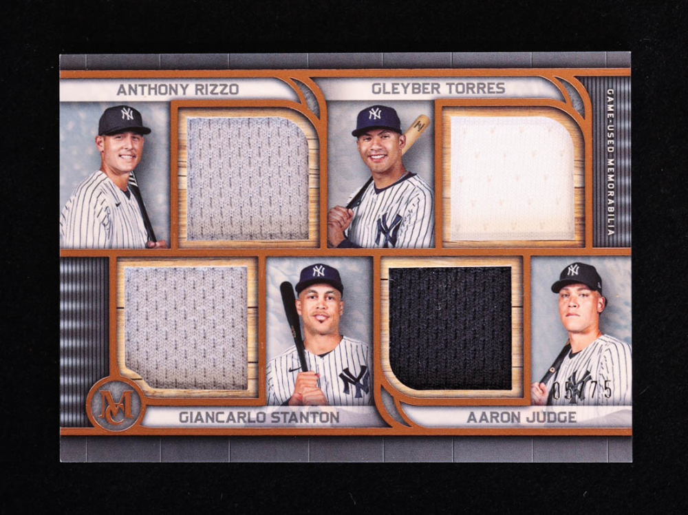 2023 Topps Museum Collection Primary Pieces Four Player Quad Relics ...