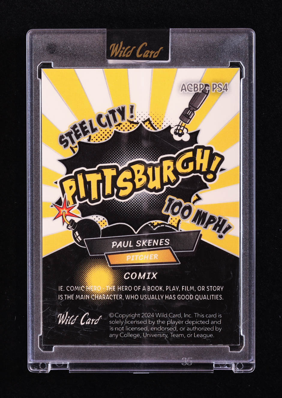 Paul Skenes 2024 Wild Card Alumination Comix Mojo Silver #ACBPPS4 RC #5 ...