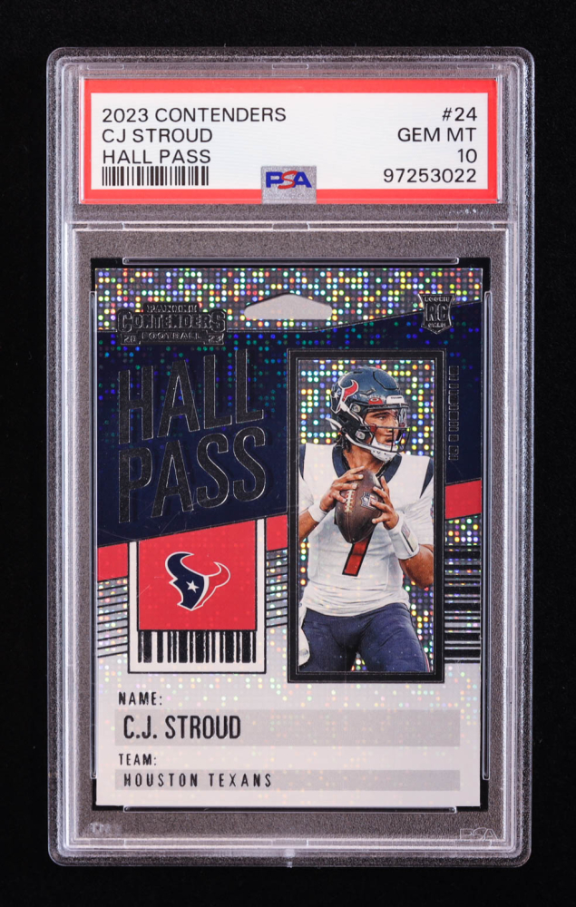 CJ Stroud 2023 Panini Contenders Hall Pass #24 RC (PSA 10) | Pristine ...