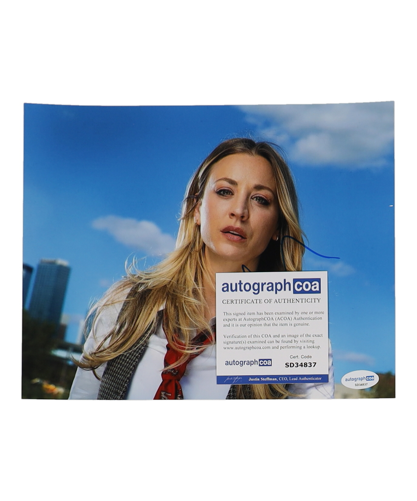 Kaley Cuoco Signed 8x10 Photo (AutographCOA) | Pristine Auction