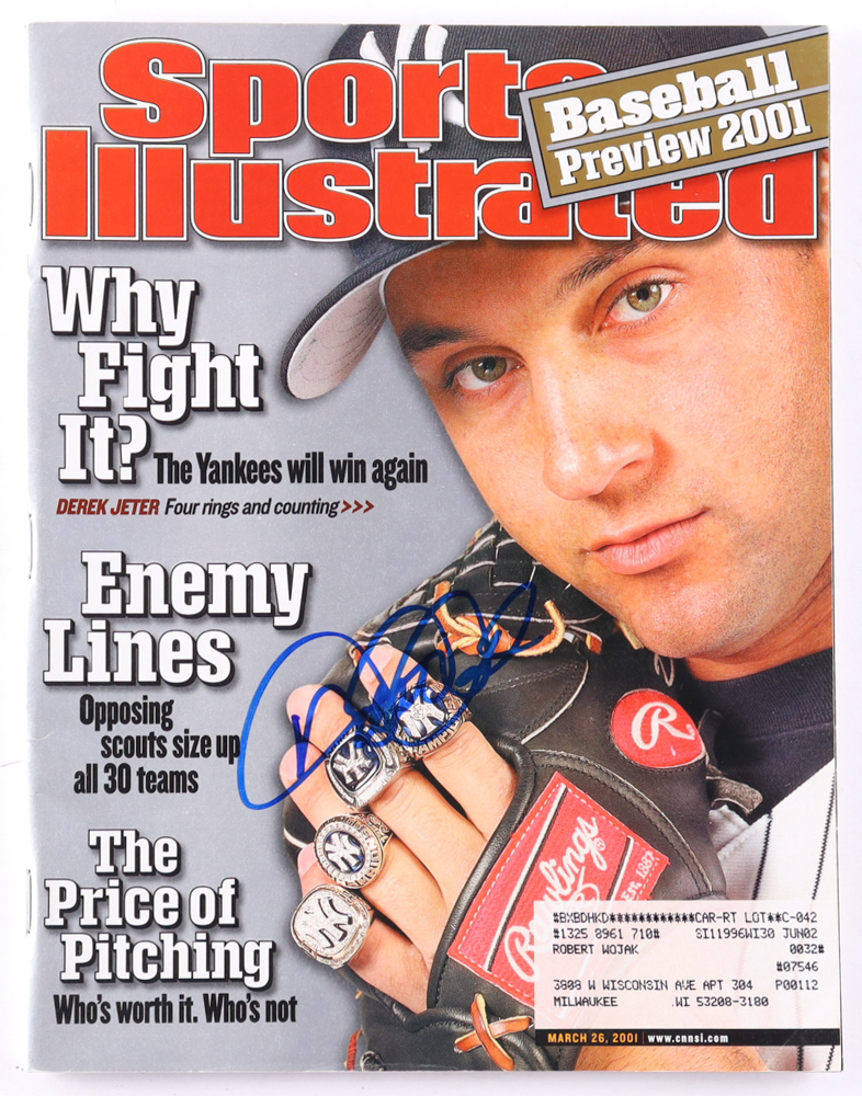 Derek Jeter Signed 2001 Sports Illustrated Magazine (JSA) | Pristine ...