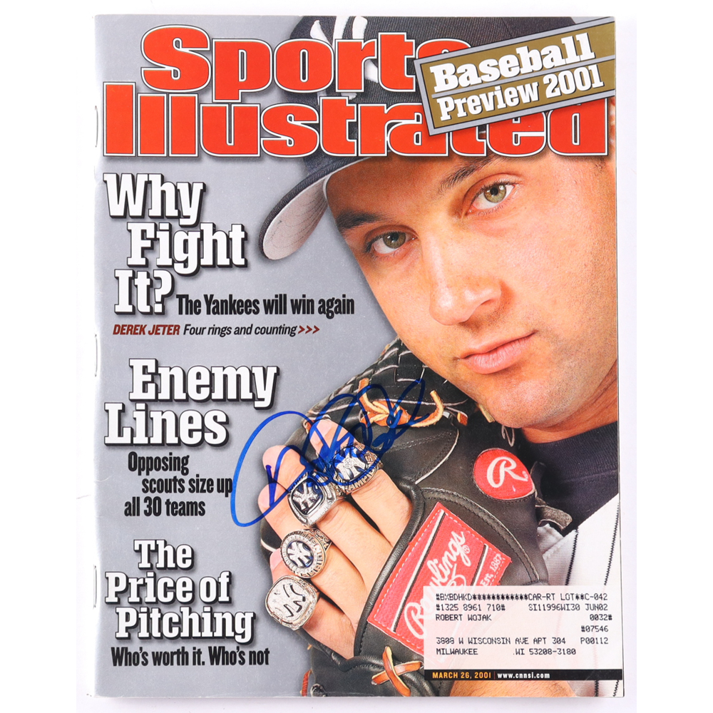 Derek Jeter Signed 2001 Sports Illustrated Magazine (JSA) | Pristine ...