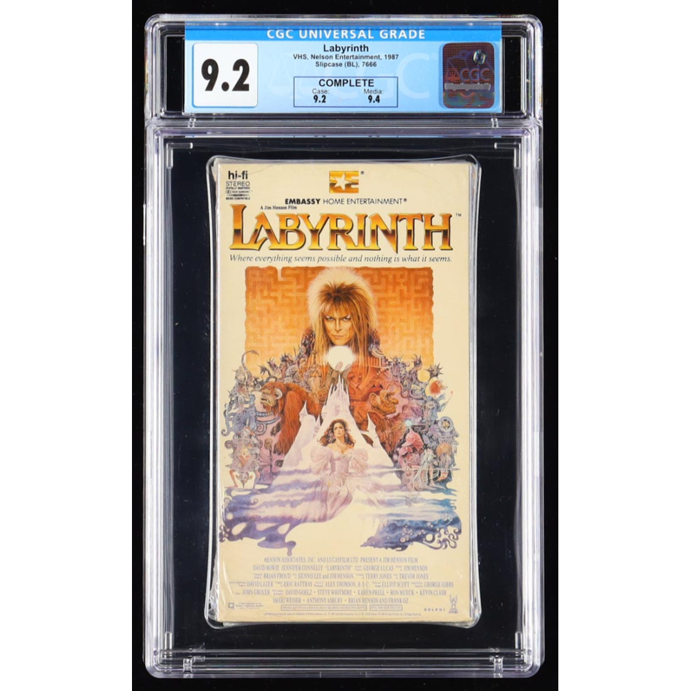 1987 "Labyrinth" VHS Tape (CGC 9.2) | Pristine Auction