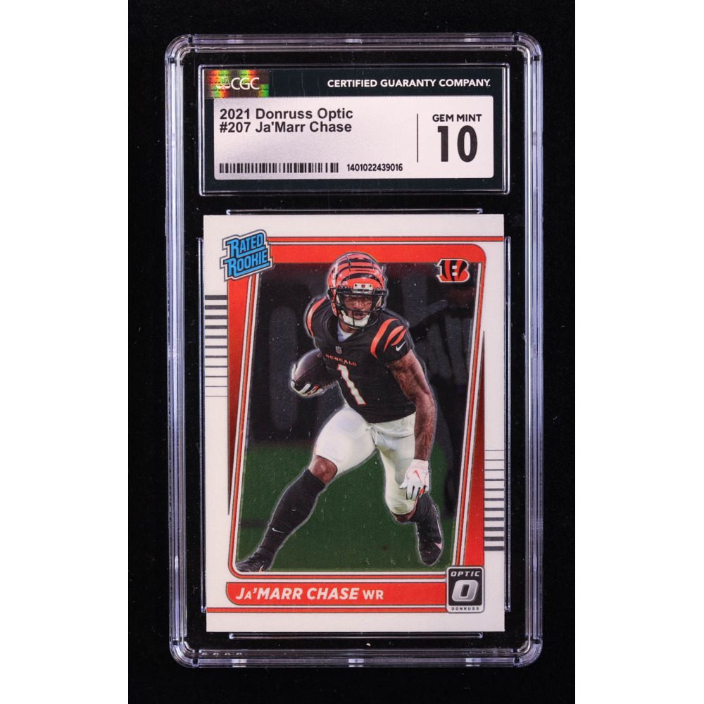Ja'Marr Chase 2021 Donruss Optic #207 RR RC (CGC 10) | Pristine Auction