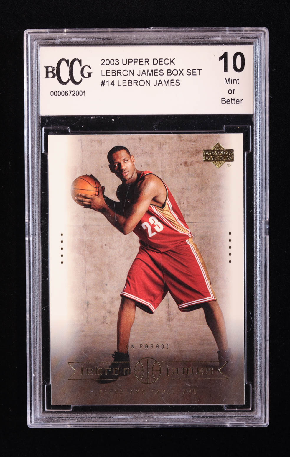 LeBron James 2003 Upper Deck LeBron James Box Set #14 On Parade RC ...