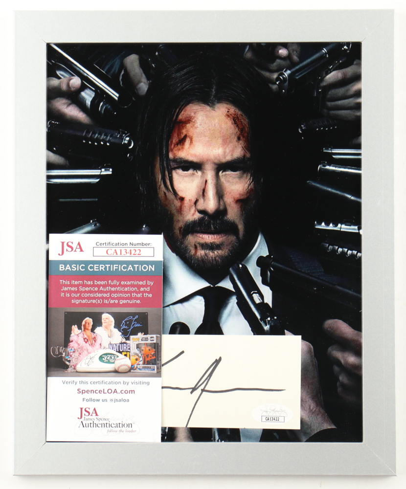 Keanu Reeves Signed "John Wick" Custom Framed Cut Display (JSA ...