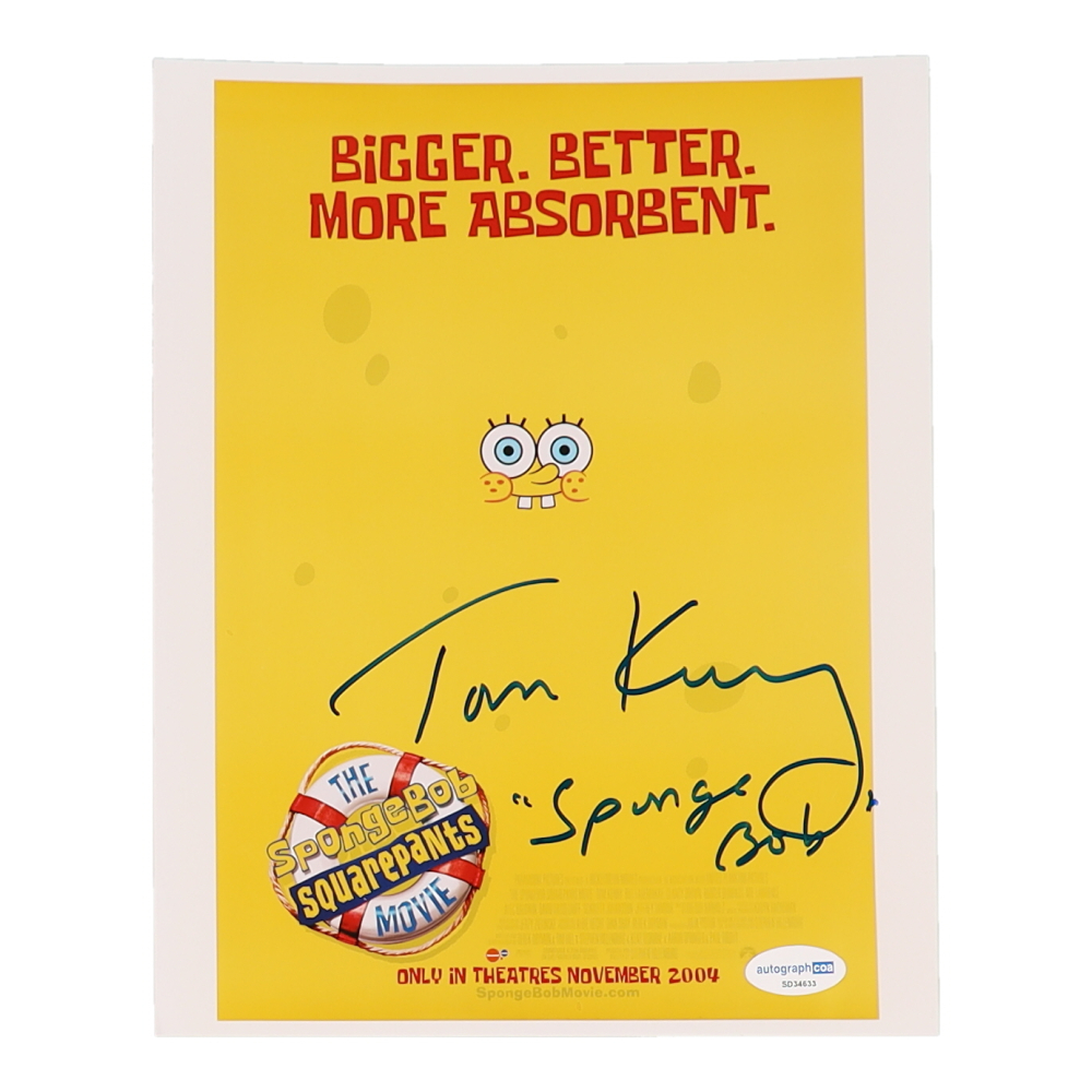 Tom Kenny Signed "Spongebob Squarepants" 8x10 Photo Inscribed ...